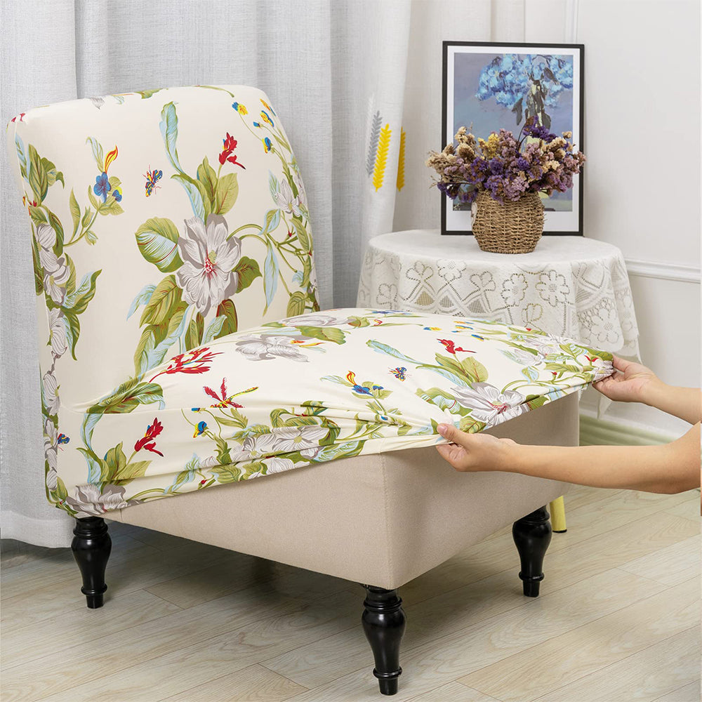 Armless Chair Slipcover Dining Accent Chair Cover - Crfatop